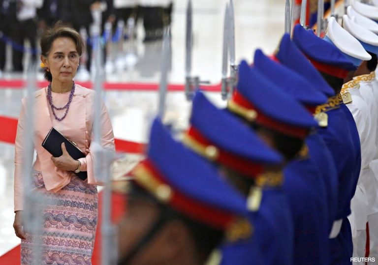 Myanmar State Counsellor Aung San Suu Kyi on a three-day official visit ...